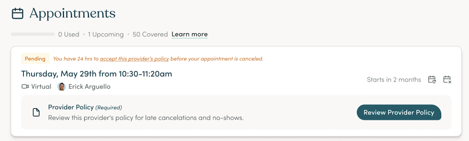 Pending Appointments – Tava Client Help Center
